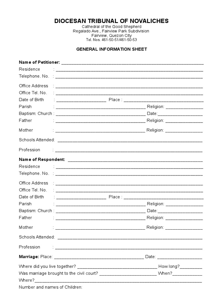 1-General Info Sheet | PDF