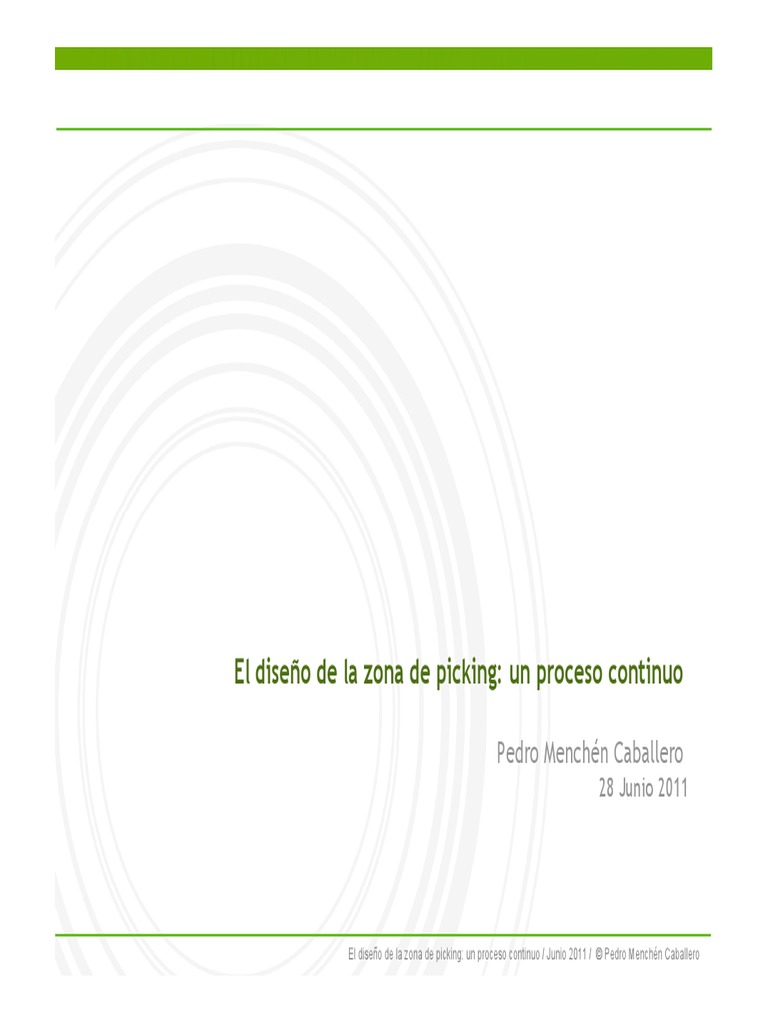Diseño de La Zona de Picking | Toma de decisiones | Logística
