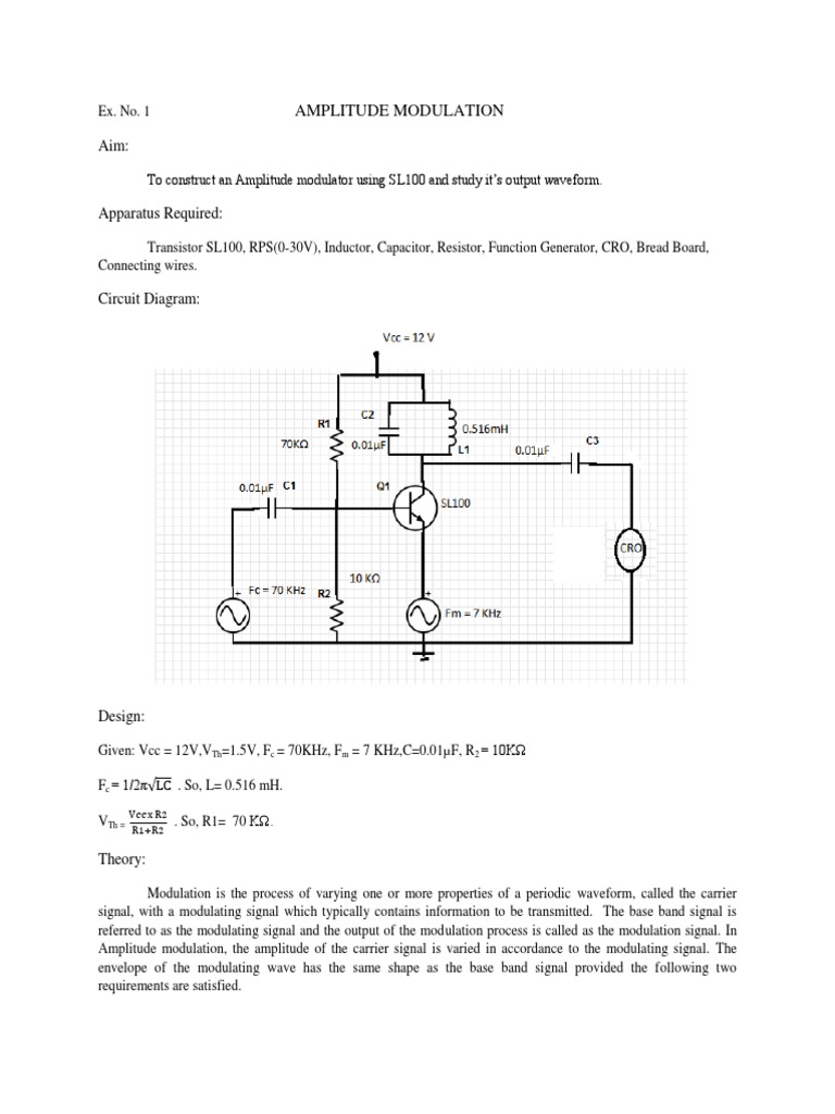 Electronics and Communication Lab Manual PDF | PDF | Frequency ...