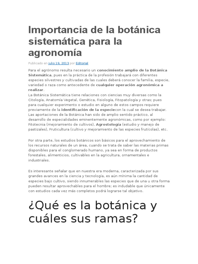 Botanica | PDF | Botánica | Plantas