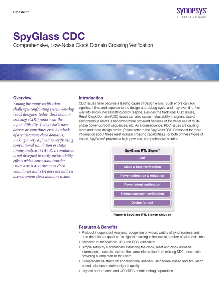 Spyglass CDC | PDF | System On A Chip | Debugging