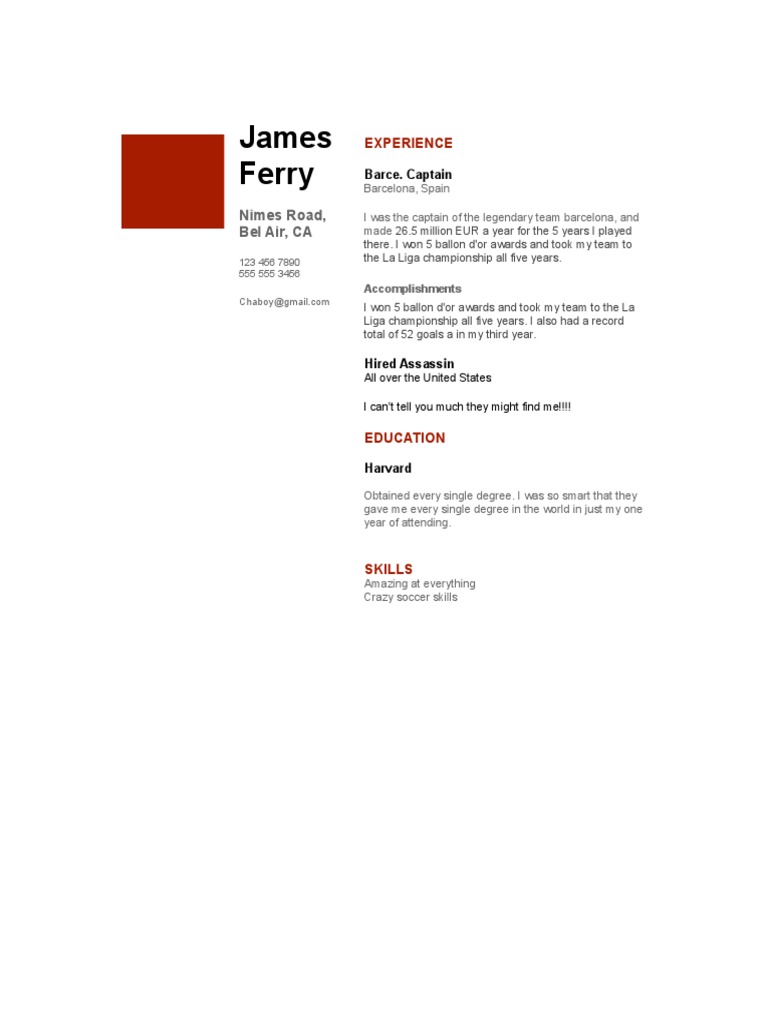 James Ferry: Soccer Star & Harvard Grad | PDF