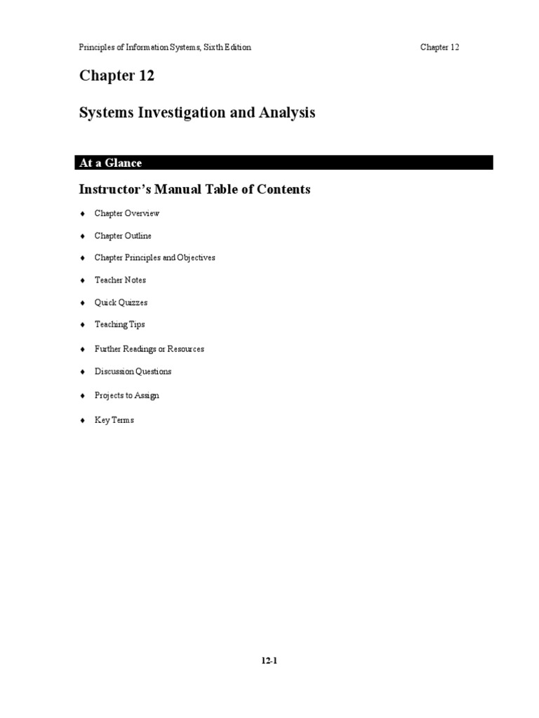 Systems Investigation & Analysis Guide | PDF | Software Development ...