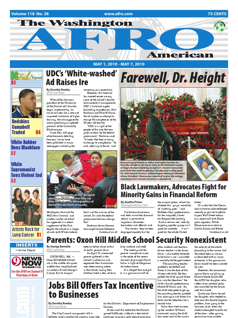Washington D.C. Afro-American Newspaper, May 01, 2010 | PDF | Racial ...
