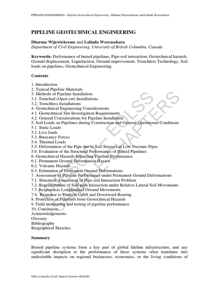 Pipeline Geotechnical Engineering | PDF | Geotechnical Engineering ...