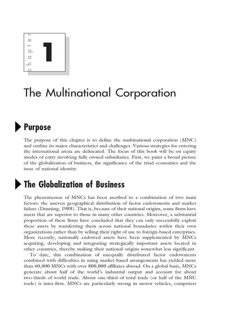 The Multinational Corporation | PDF | Multinational Corporation ...