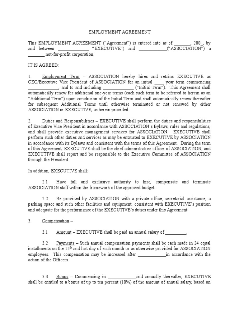 Sample Employment Agreement | PDF | Arbitration | Costs In English Law