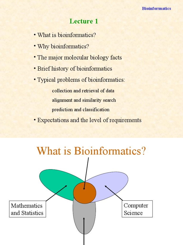 Lecture 01 | PDF | Bioinformatics | Genetic Code