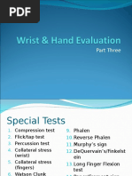 Physiotherapy Hand Test Guide | PDF | Hand | Thumb