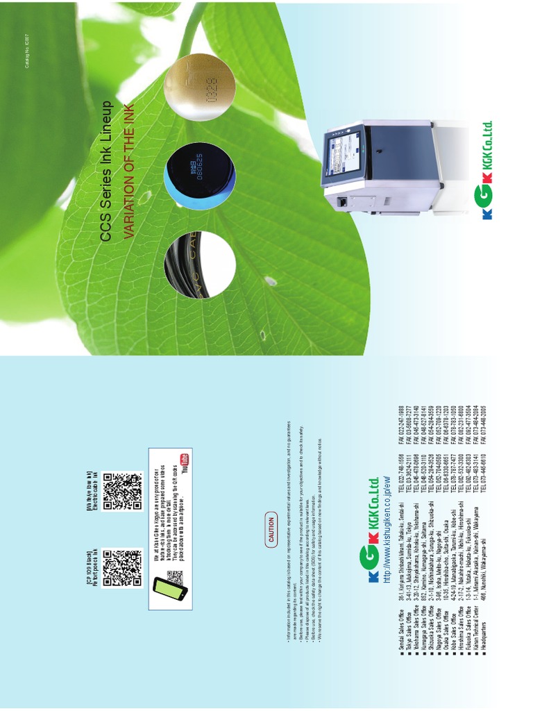 CCS Series Ink Lineup | PDF | Ink | Pigment