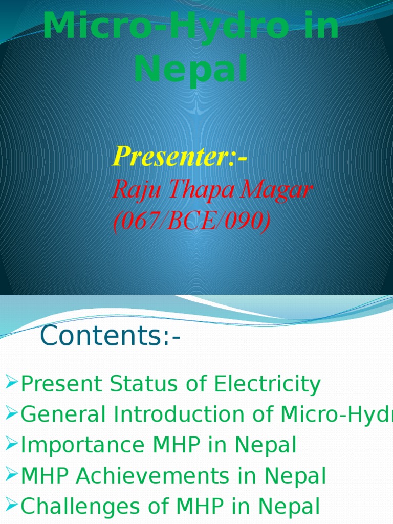 Micro Hydro in Nepal | PDF | Hydroelectricity | Power Station