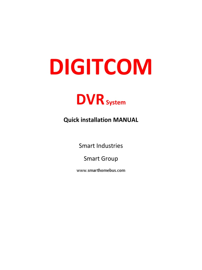 DIGITCOM DVR Manual PDF | PDF | Port (Computer Networking) | Ip Address