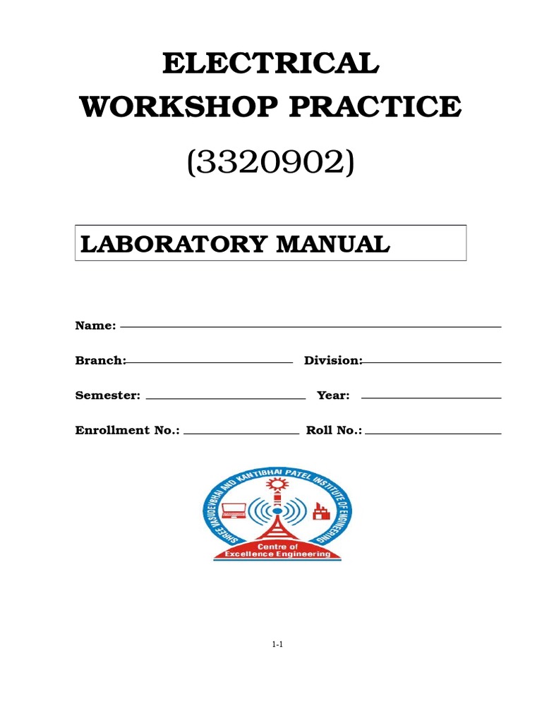 Electrical Workshop Practice: Laboratory Manual | PDF | Resistor ...
