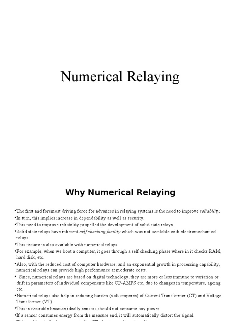 Numerical Relaying | PDF | Sampling (Signal Processing) | Analog To Digital Converter