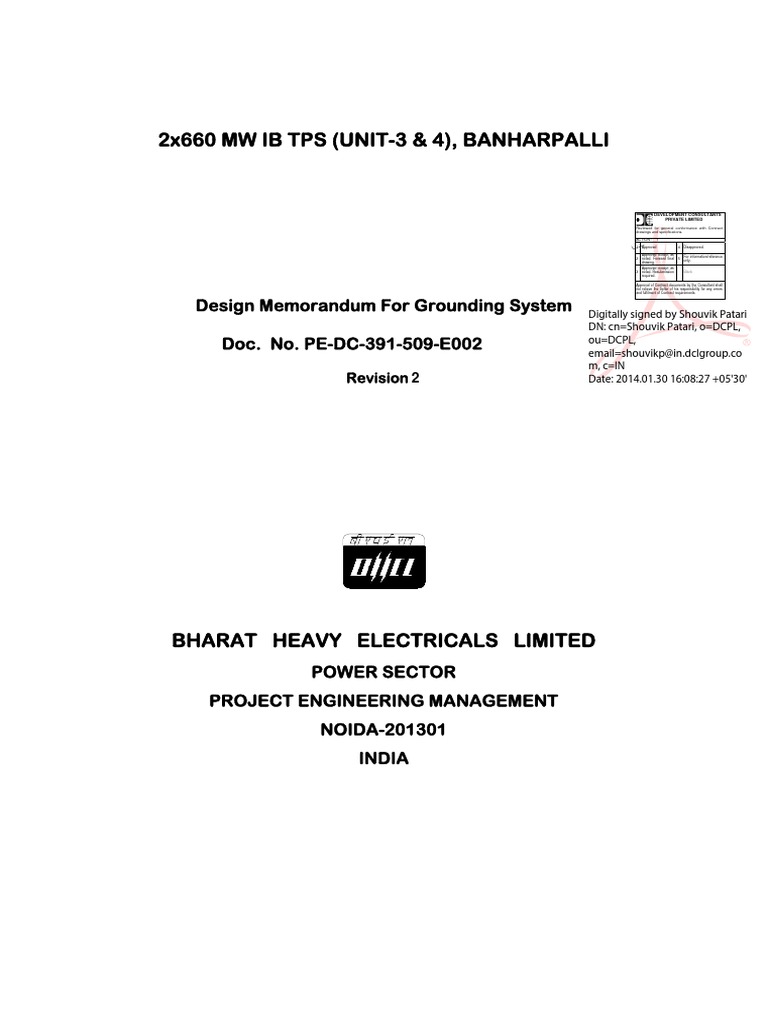 Grounding Design Basis | PDF | Electric Power | Nature