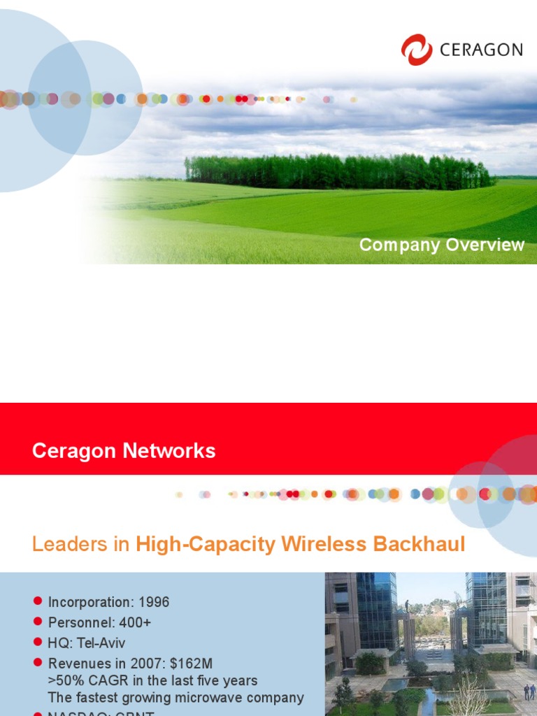 011 - Ceragon - Company - Presentation | PDF | Wi Max | Computer Networking
