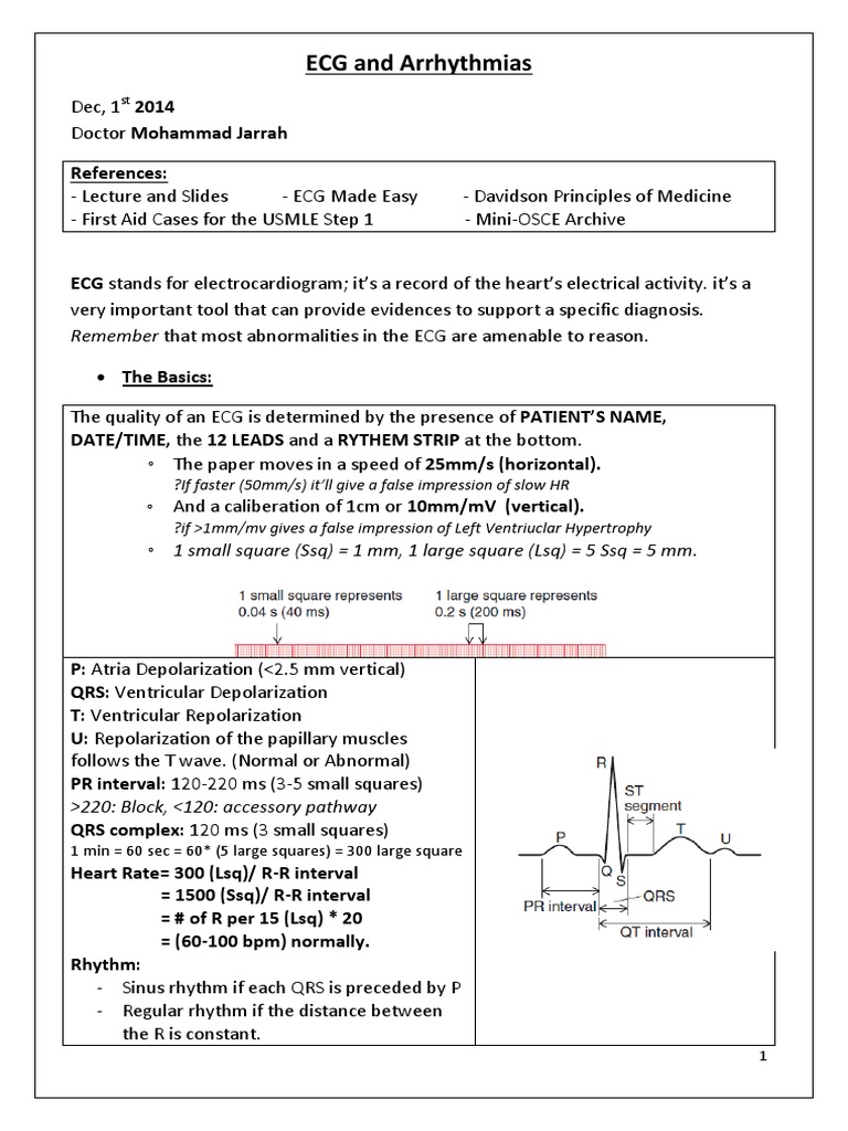 ECG and Arrhythmias | PDF | Electrocardiography | Cardiac Arrhythmia
