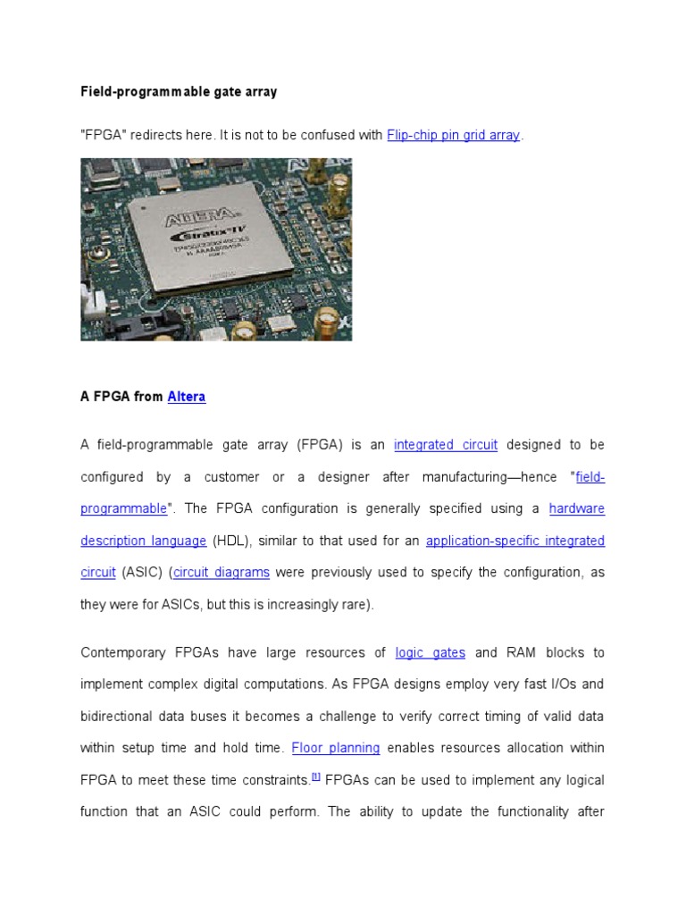 Fpga Hardware | PDF | Field Programmable Gate Array | Hardware Description Language