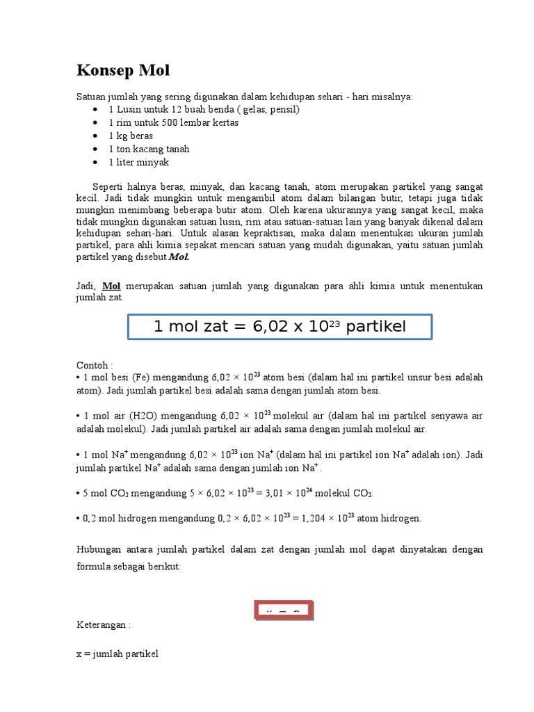 Konsep Mol | PDF