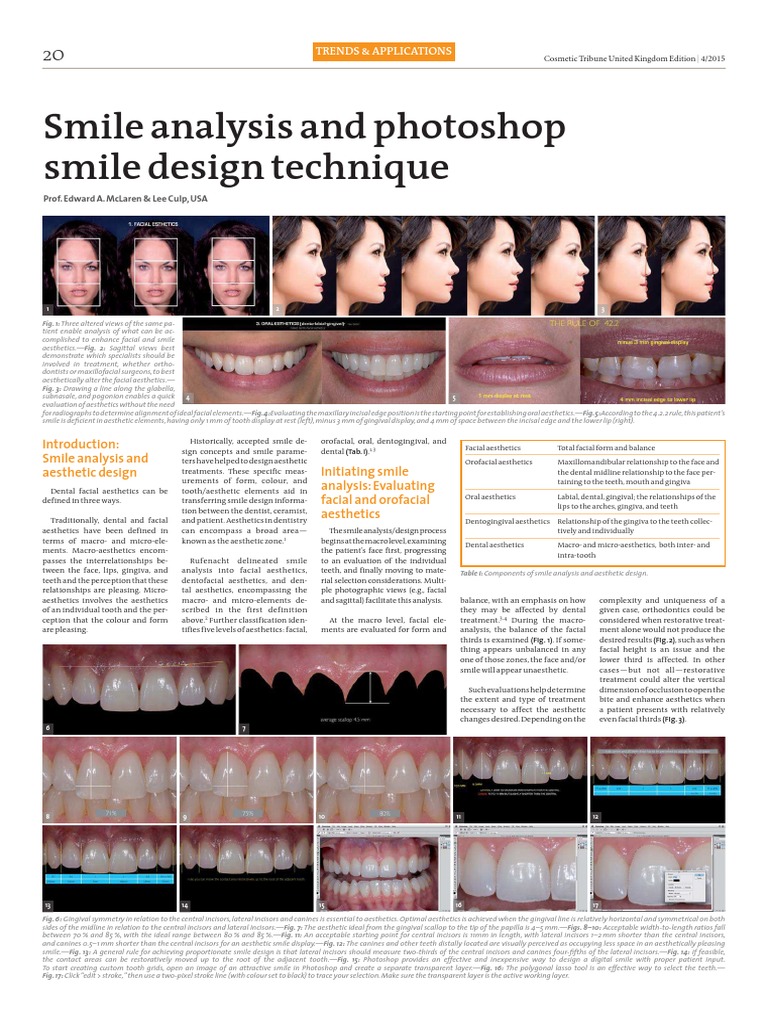 Smile Analysis PDF | Download Free PDF | Adobe Photoshop | Dentistry