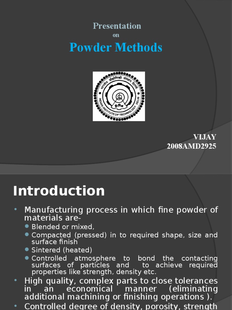 Powder Methods | PDF | Sintering | Mill (Grinding)