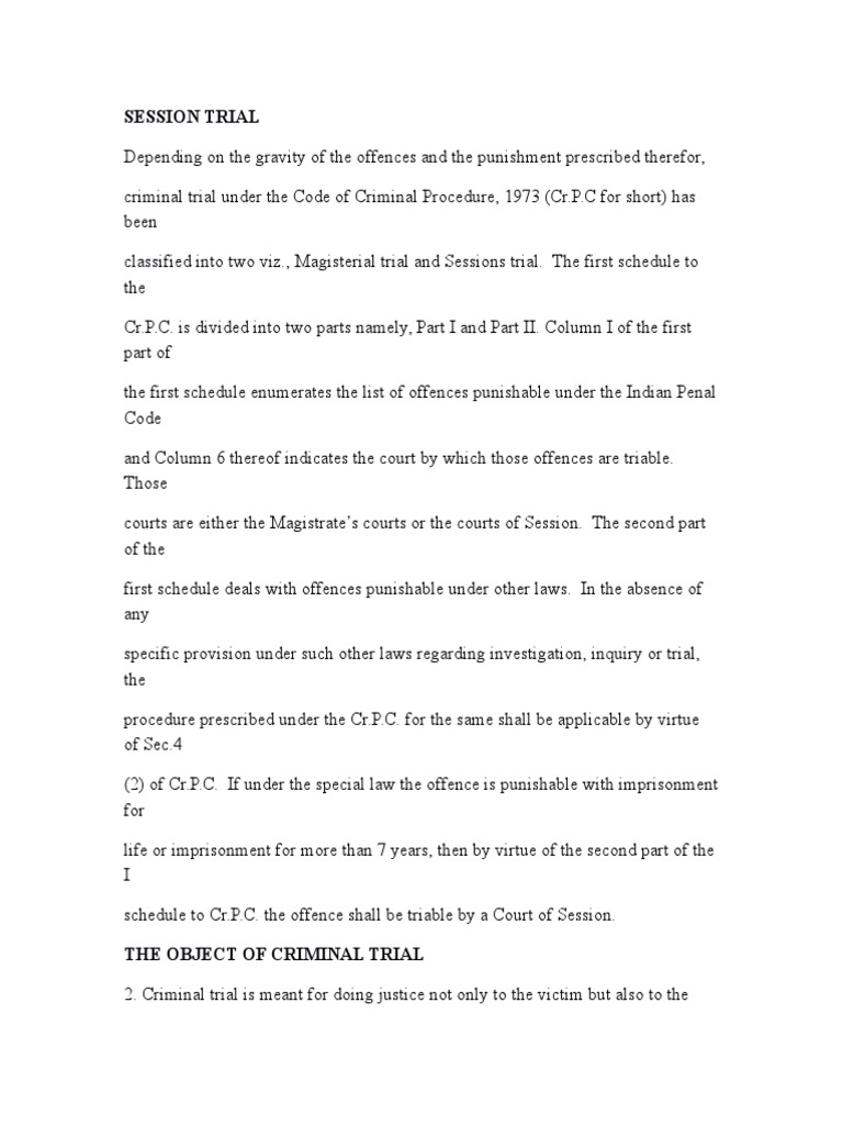 Session Trial CRPC | PDF | Prosecutor | Magistrate