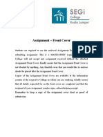 University Assignment Cover Page Template | PDF