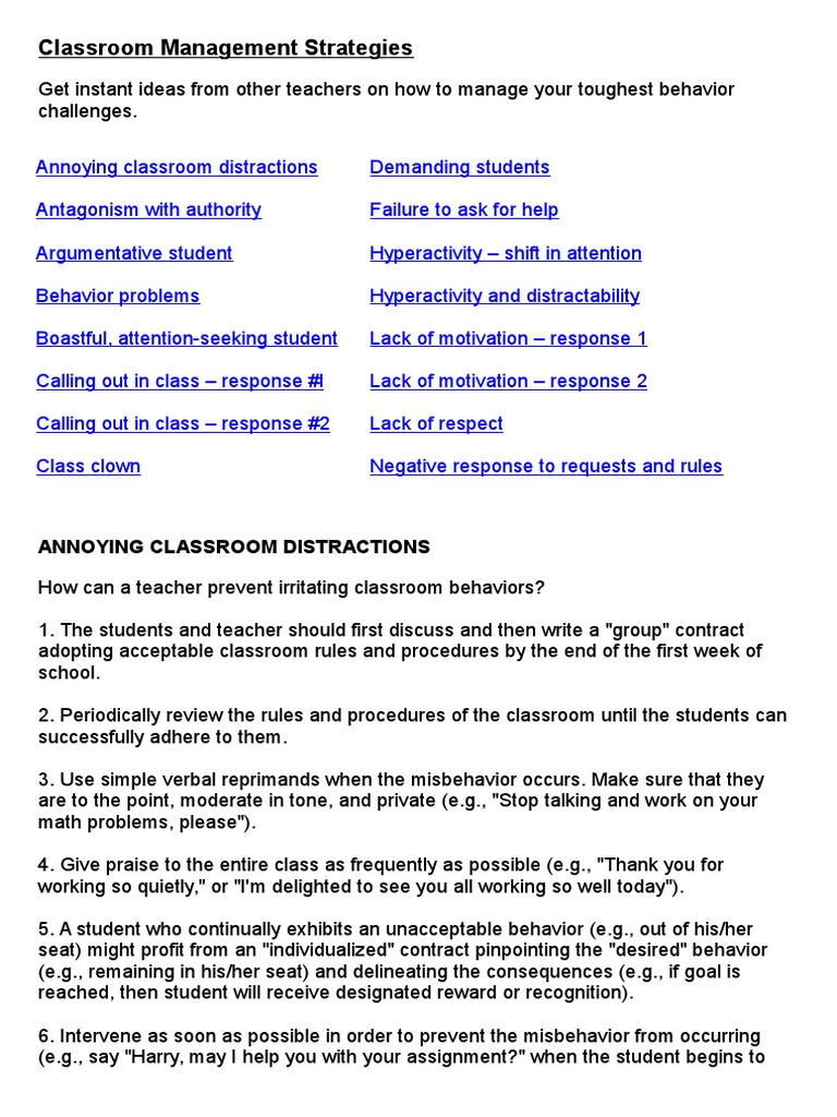 Classroom Management Strategies | PDF | Motivation | Motivational