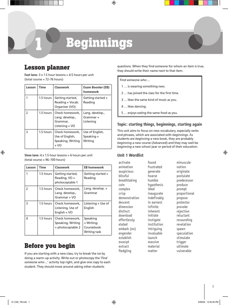 CAE Teacher's Book Unit 1 | PDF | Oprah Winfrey | Question