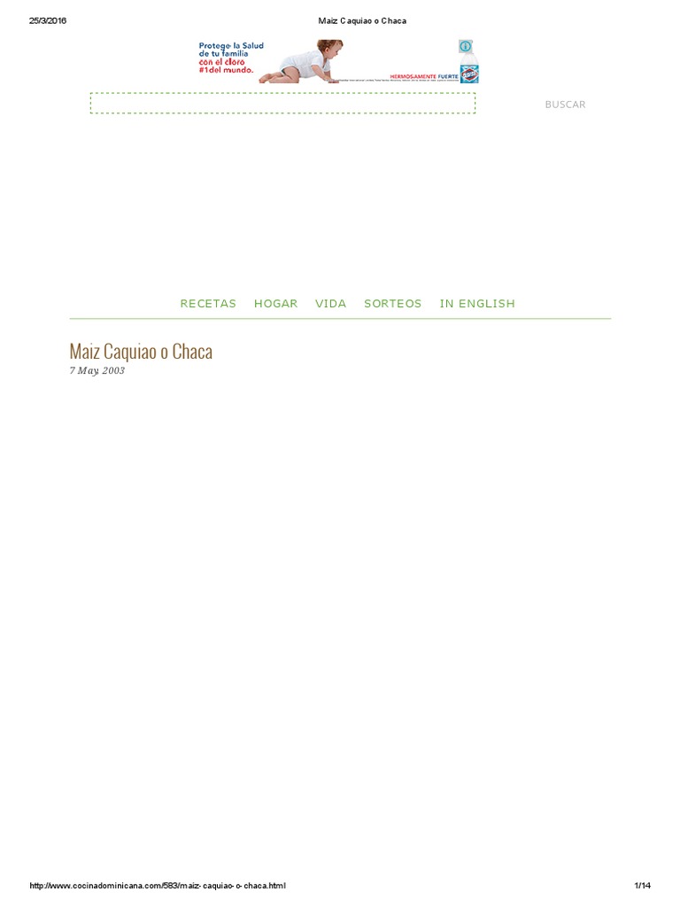 Maiz Caquiao o Chaca | PDF | Maíz | Postres