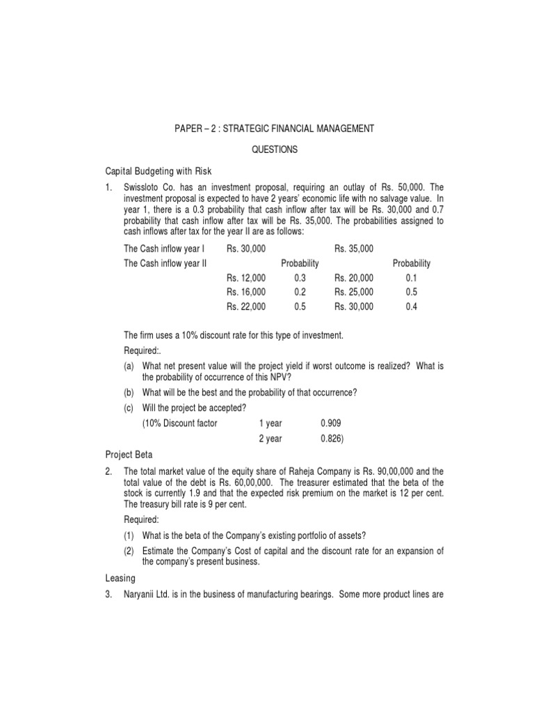 CA Final Paper 2 | PDF