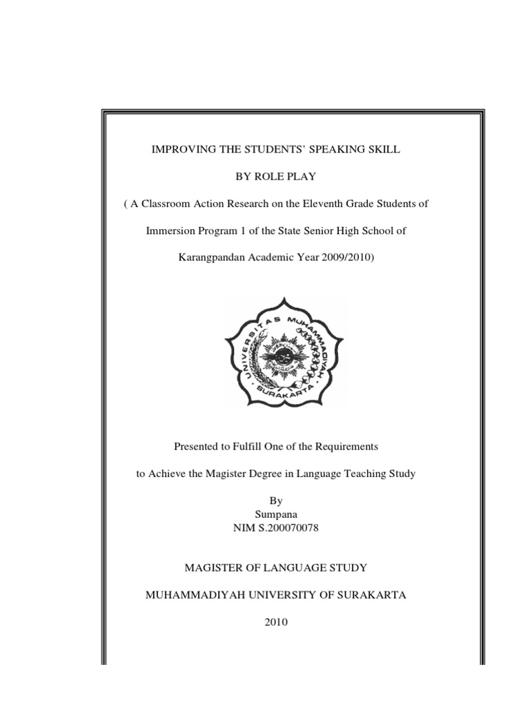 Mini Thesis | PDF | Teachers | Language Education