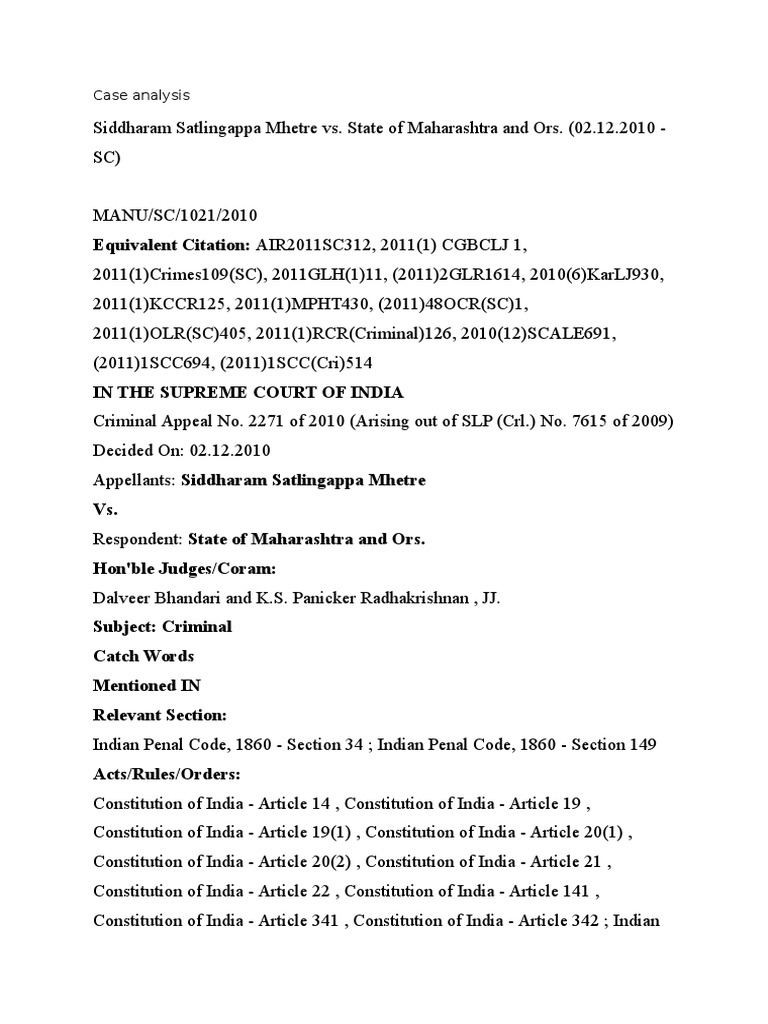 Case Analysis | PDF | Bail | Criminal Justice