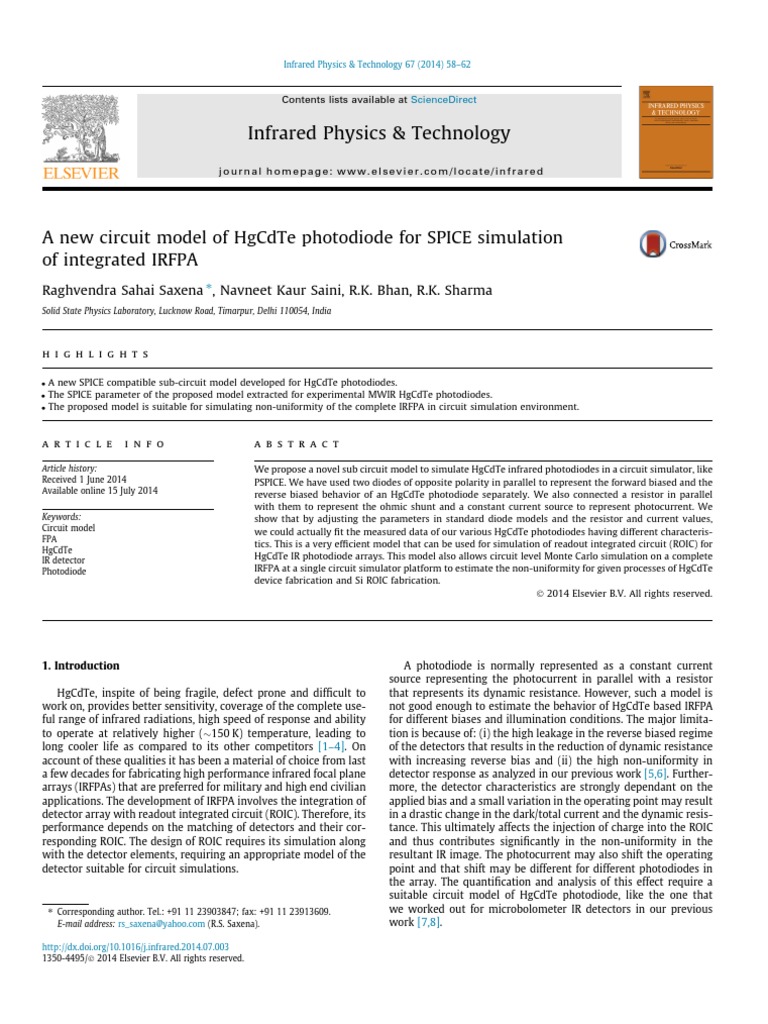 A New Circuit Model of HgCdTe Photodiode | PDF | Diode | P–N Junction