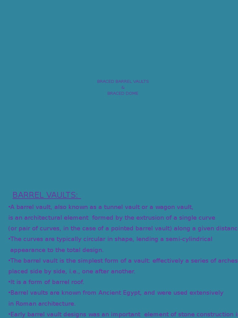 Types and Construction of Braced Barrel Vaults and Braced Domes | PDF ...