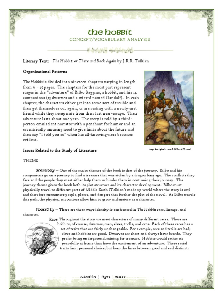 The Hobbit: Concept Analysis | PDF | The Hobbit | Middle Earth
