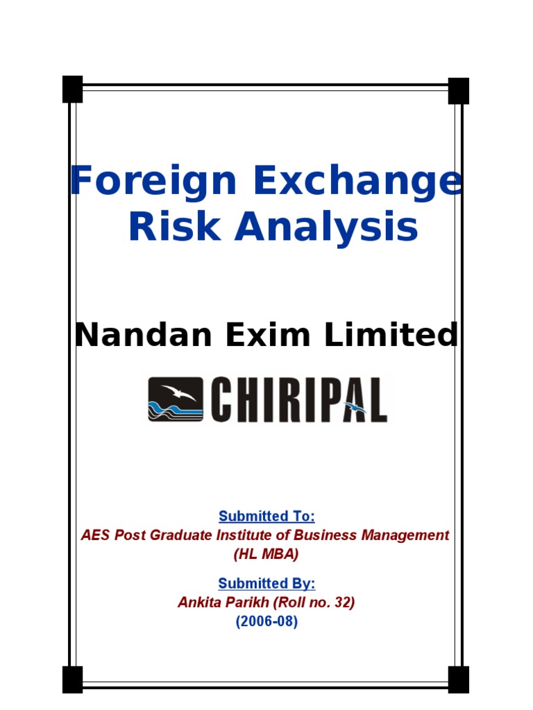 Foreign Exchange Risk Analysis Sumesh Nair | PDF | Foreign Exchange ...