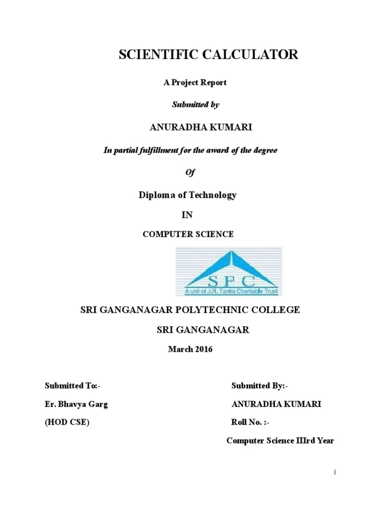 Scientific Caculator | PDF | Calculator | Computer Science