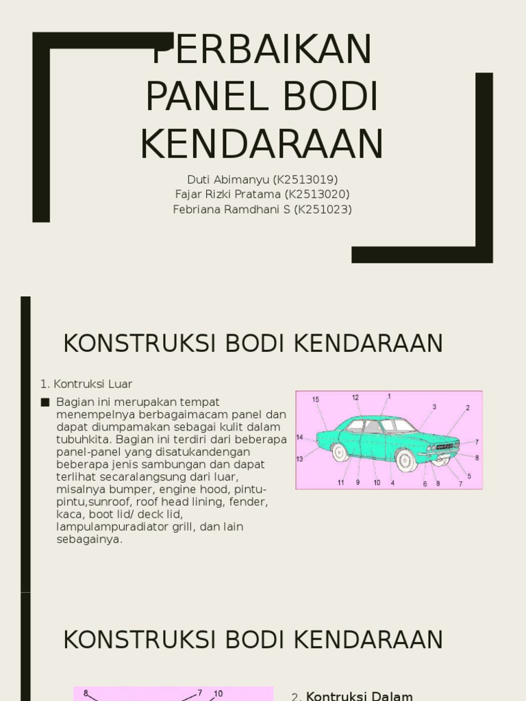 Perbaikan Panel Bodi Kendaraan | PDF