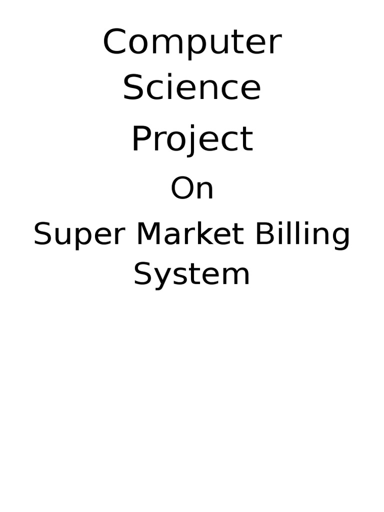 C Super Market Billing System | PDF | C++ | Inheritance (Object Oriented Programming)