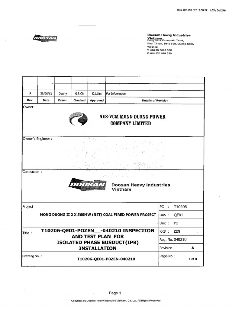 Itp For Ipb Installation | PDF
