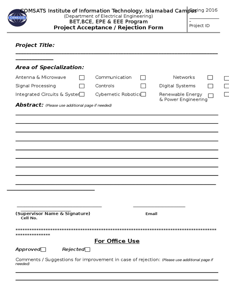 Accept Reject Form | PDF | Technology & Engineering
