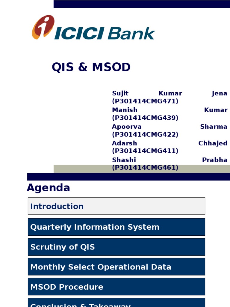 Qis & Msod | PDF | Banks | Credit (Finance)