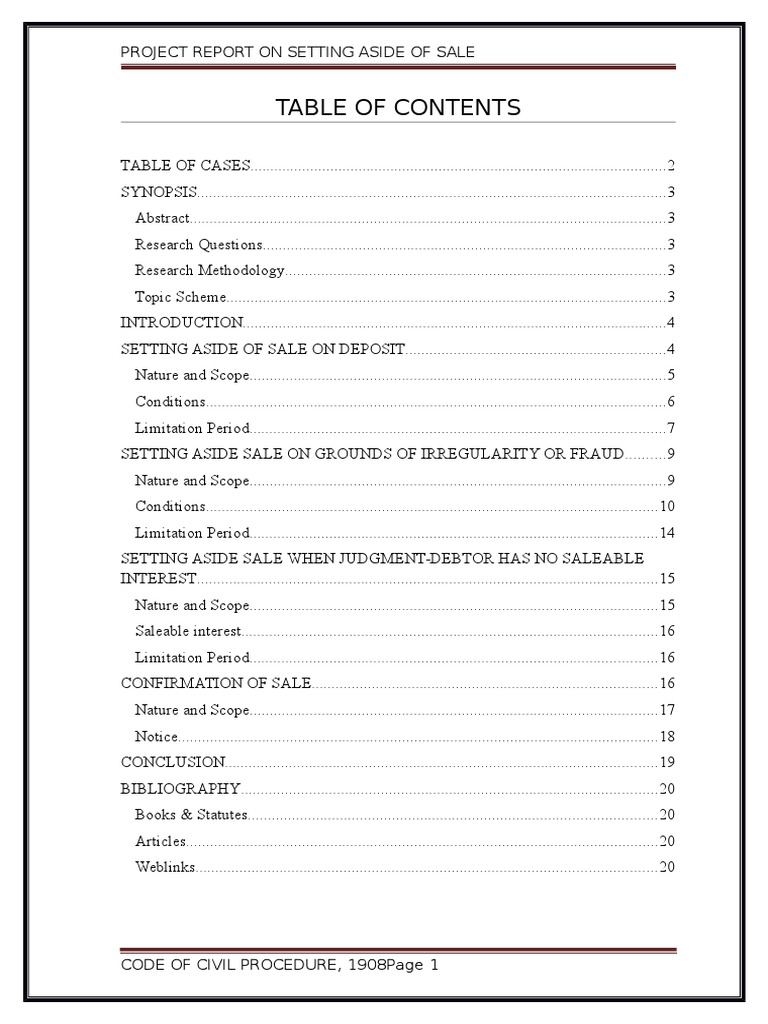 CPC - Setting Aside of Sale | PDF | Judgment (Law) | Lawsuit