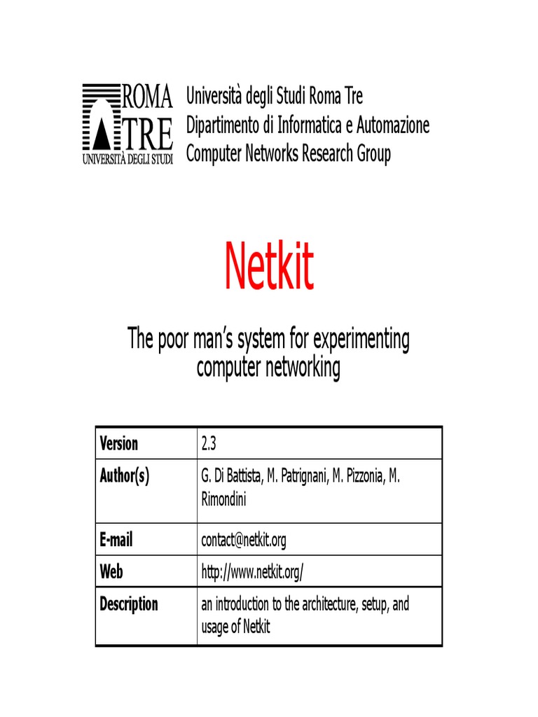 Netkit Introduction Pdf File System Virtual Machine