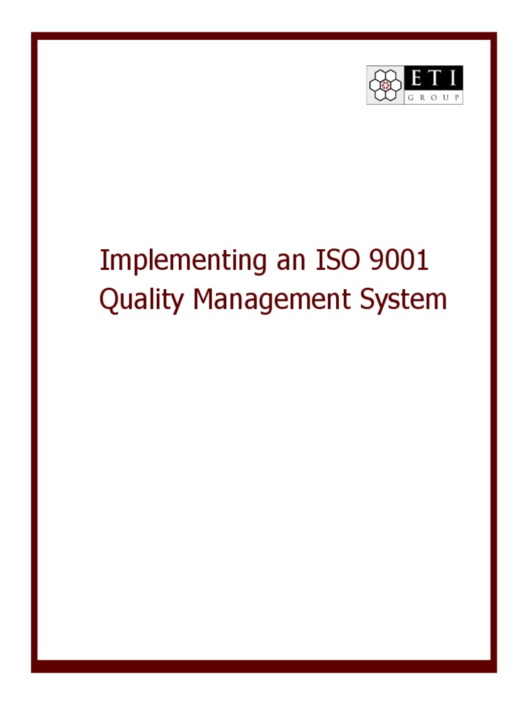 Ebook On How To Implement An ISO 9001 QMS | PDF | Iso 9000 | Quality ...