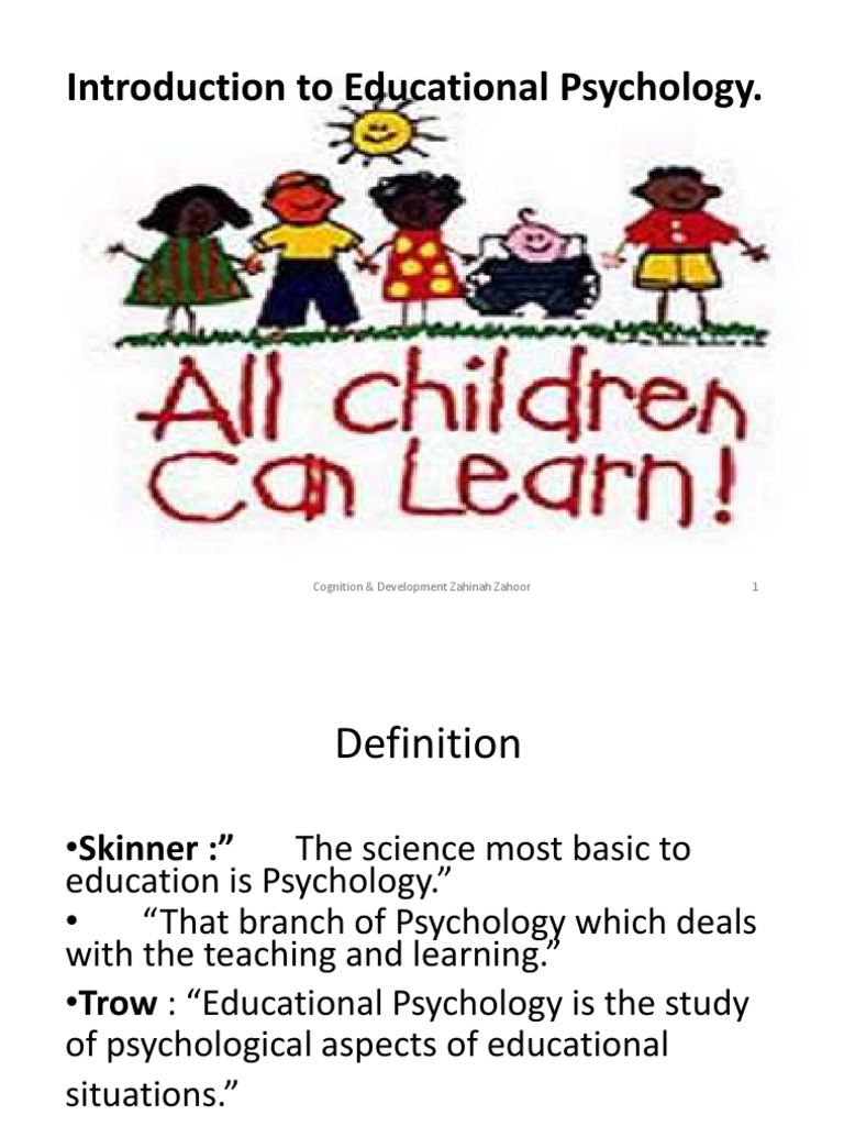 Introduction To Educational Psychology | PDF | Educational Psychology ...