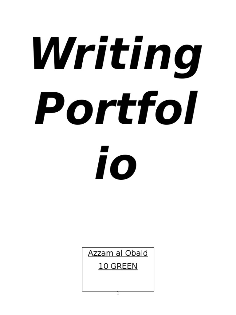 Writing Portfolio Eng 10g | PDF | Language Arts & Discipline | Religion ...