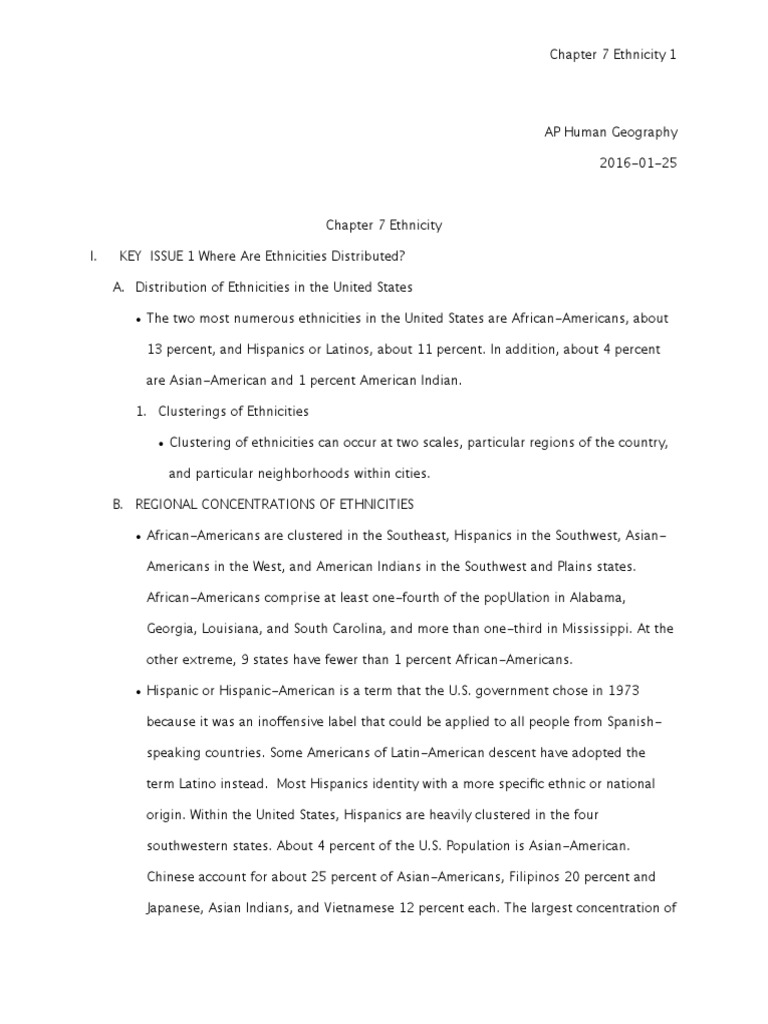 Human Geo Chapter 7 Ethnicity Outline | PDF | Hutu | Bosnia And Herzegovina