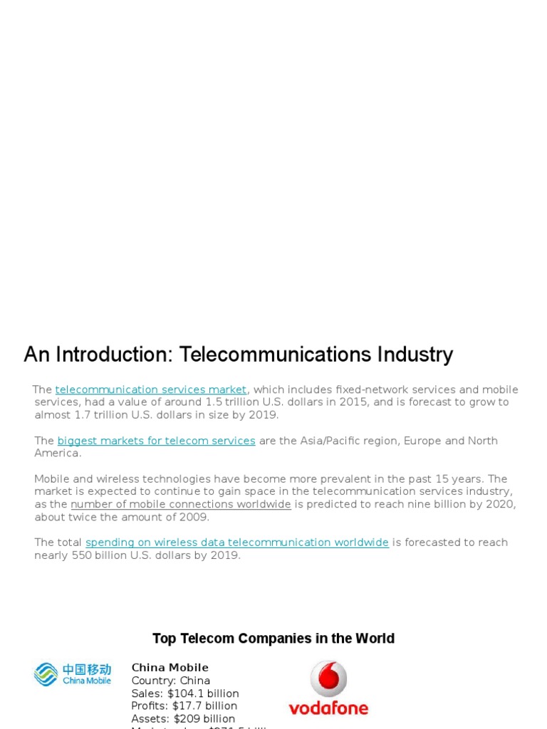 IST 755 Telecom Industry Analysis | PDF | Telecommunication | Internet Access
